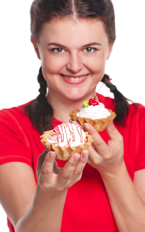 Greedy girl with a gift stock image. Image of white, young - 21894045