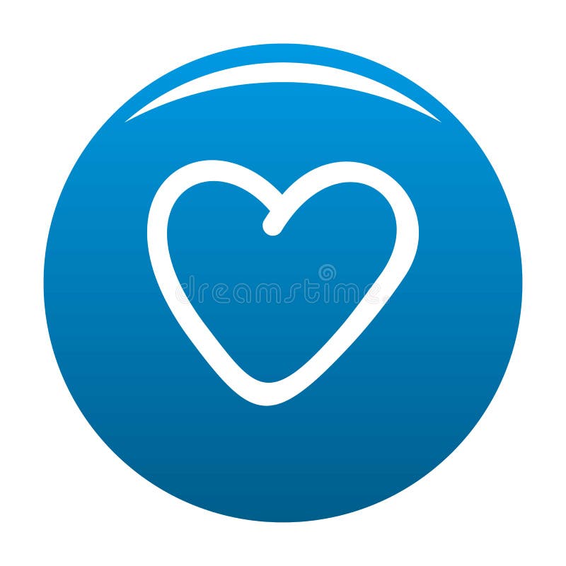 Greedy heart icon blue stock illustration. Illustration of lover ...
