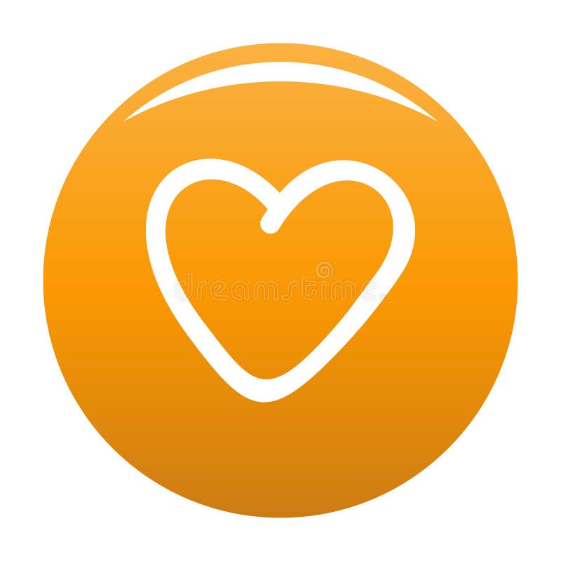 Greedy Heart Icon Vector Orange Stock Vector - Illustration of greedy ...