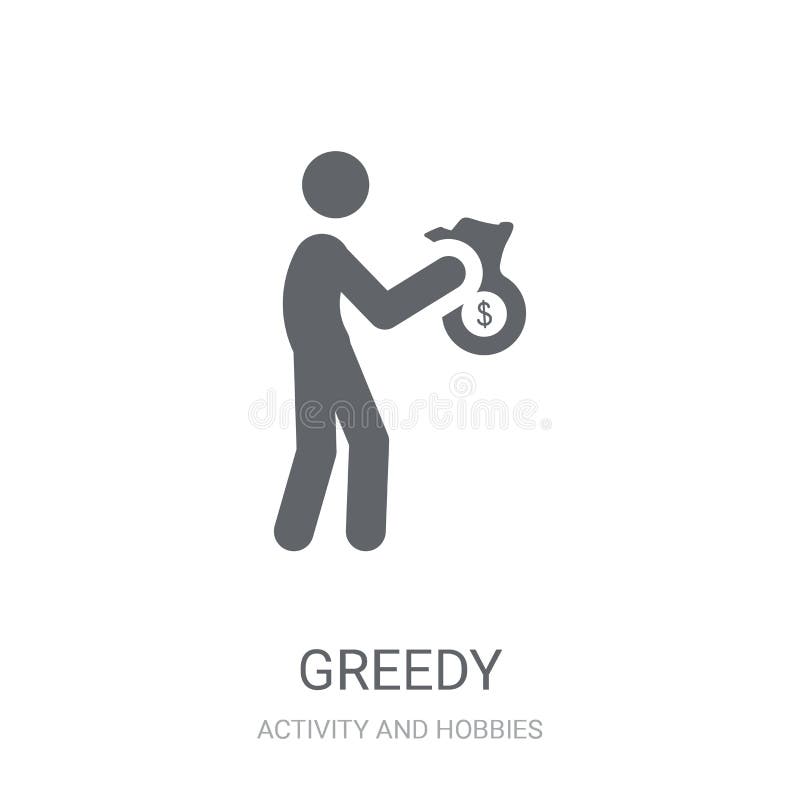 Greedy Icon. Trendy Greedy Logo Concept on White Background from Stock ...