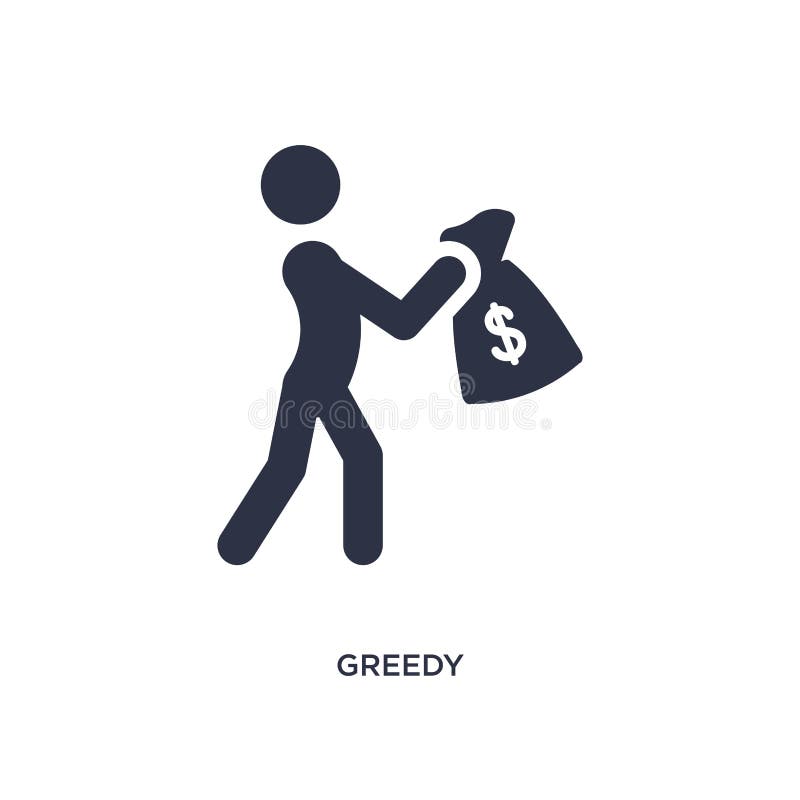 Greedy Icon on White Background. Simple Element Illustration from ...