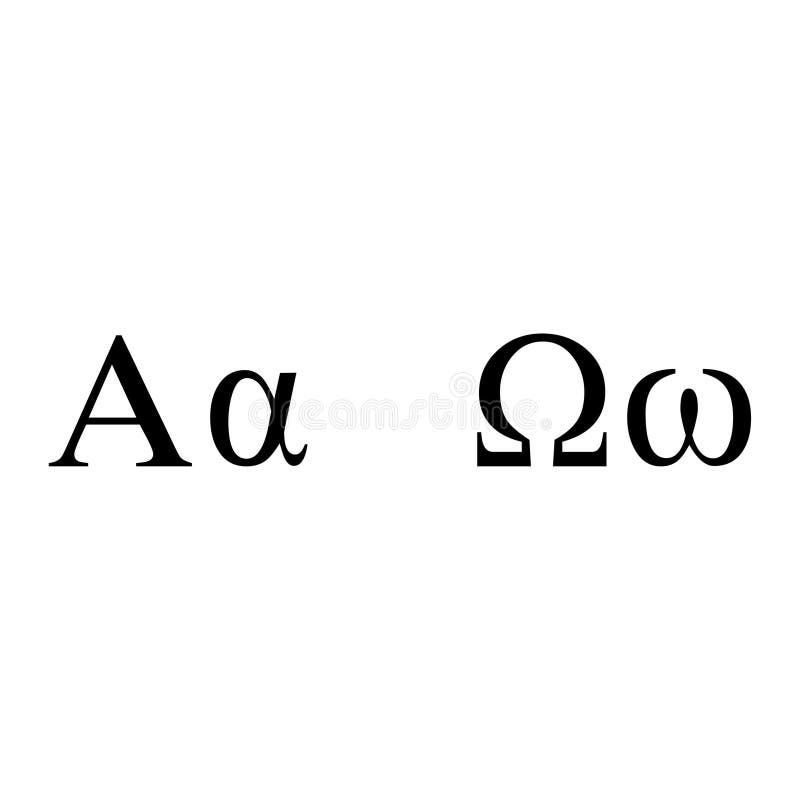 Greek Alpha and Omega Sign. Vector Illustration. EPS 10 Stock Vector ...