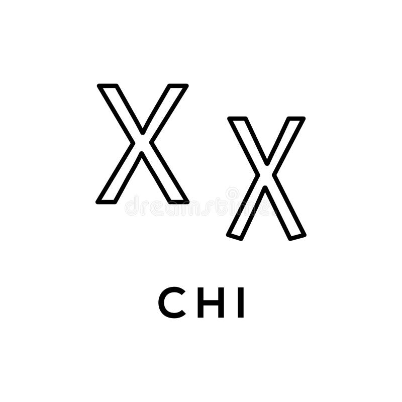 Chi Greek Alphabet Design Trendy Stock Vector - Illustration of ...