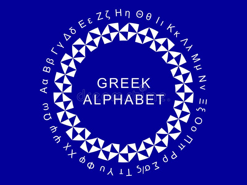 Greek Alphabet Design. Vector Illustration. Greek Alphabet Vector with ...