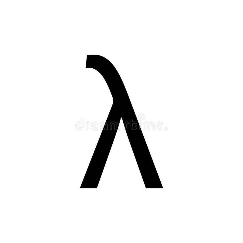Lambda Greek Alphabet Design Trendy Stock Vector - Illustration of ...
