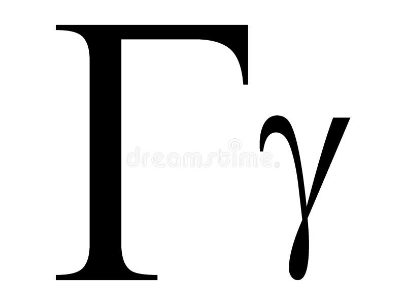 Greek Alphabet Letter Gamma Stock Vector - Illustration of gamma ...