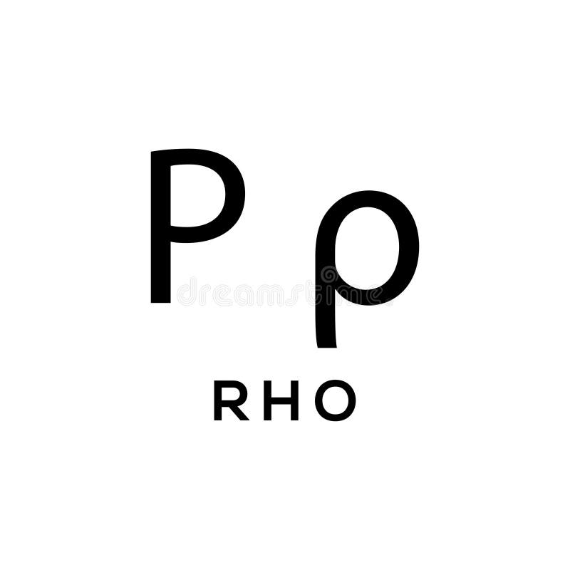 Rho Greek Alphabet Design Trendy Stock Vector - Illustration of ancient ...