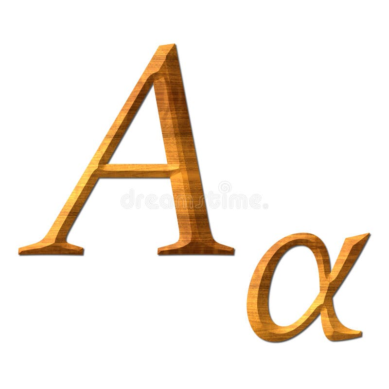 Greek Alphabet Wooden Texture, Alpha Stock Illustration - Illustration ...