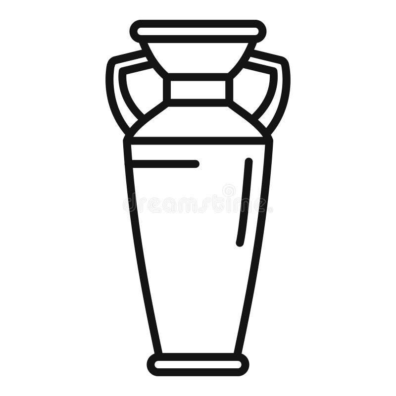 Greek Amphora Icon Outline Vector. Vase Pot Stock Vector - Illustration ...