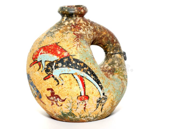 Greek ancient jug Repro #2 stock photo. Image of potery - 2138844