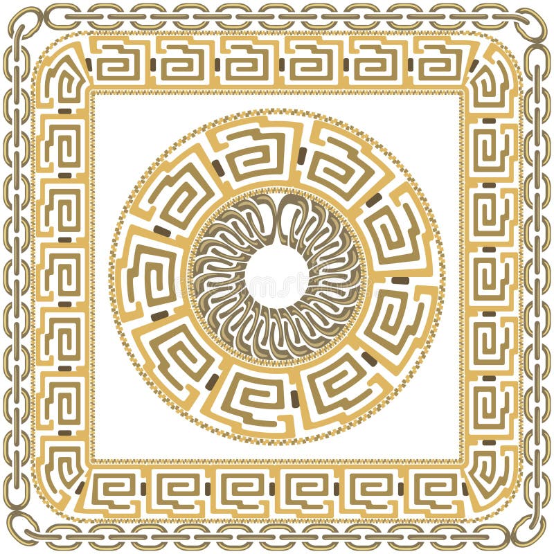 Gold Versace Logo Border
