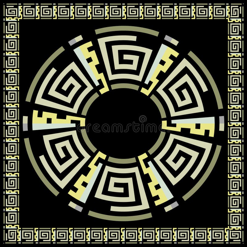 The Frames of Ancient Greek Style Stock Vector - Illustration of ...