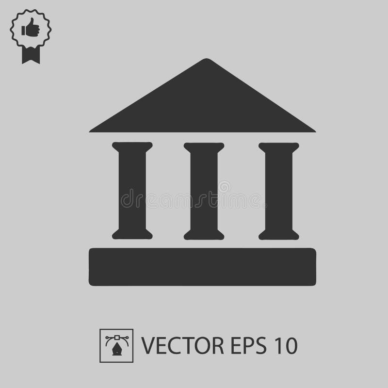 Greek Ancient Temple Vector Icon Stock Vector - Illustration of classic ...