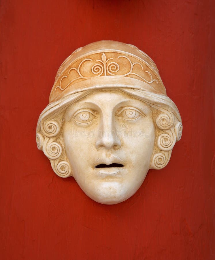 Greek antique mask editorial stock photo. Image of statue - 4533678