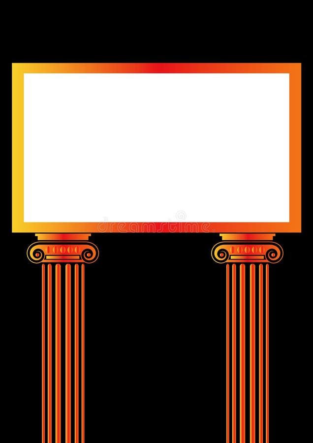 Greek Antique Pillar Frame Picture. Image: 6495706