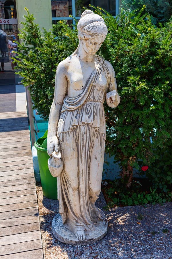 Greek Archaic Statue Located at Corfu Editorial Image - Image of ...