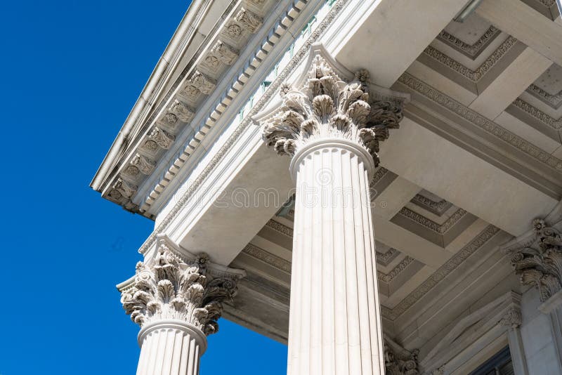Greek Architectural Columns Stock Image - Image of architecture, legal ...