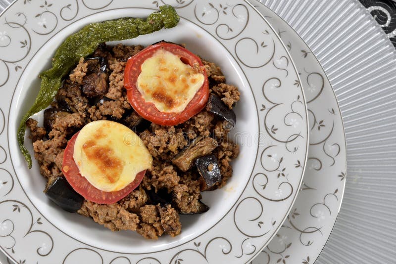 Greek Balkan Lamb Moussaka stock image. Image of cooked - 32908665