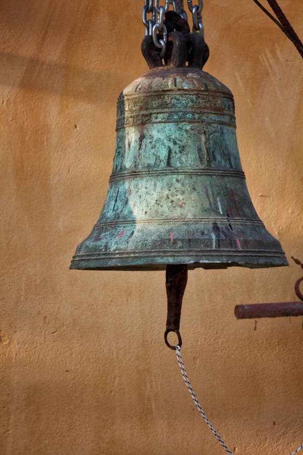 Greek bell stock image. Image of blue, aegean, chin, europe - 54551739