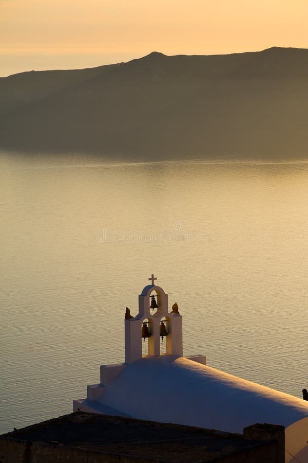 Greek Bells stock image. Image of bells, sunset, santorini - 5730171