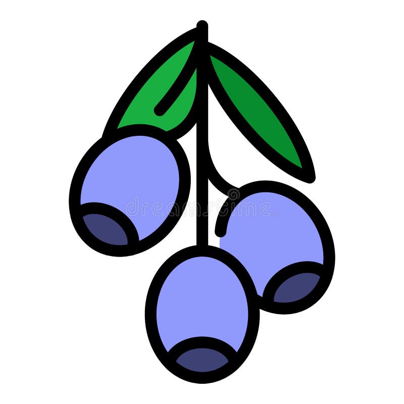 Greek Black Olives Icon Color Outline Vector Stock Vector ...