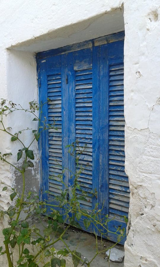 823 Greek Blue Window Shutters Stock Photos - Free & Royalty-Free Stock ...