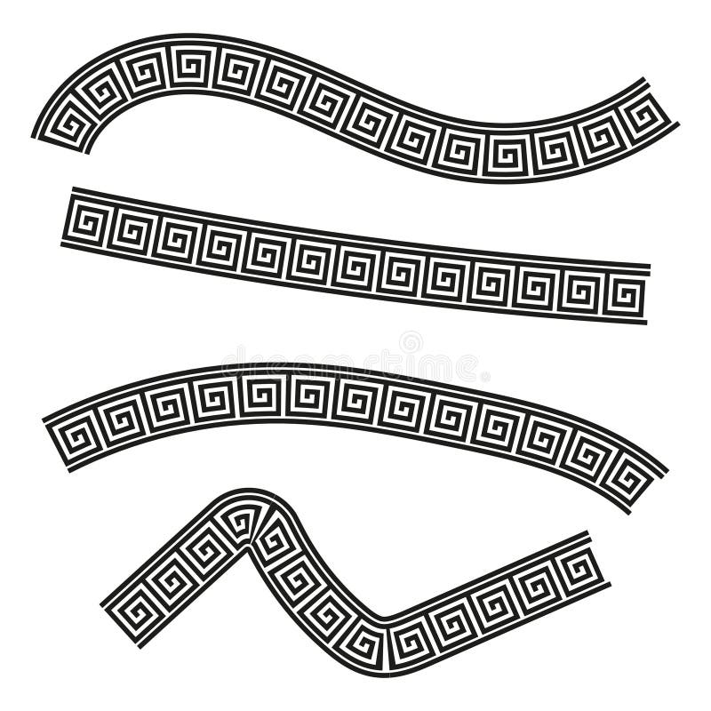 Greek Border Pattern. Decorative Ancient Lines. Traditional Ornamental ...