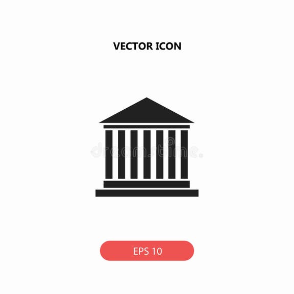 Greek building icon stock illustration. Illustration of concept - 85759373