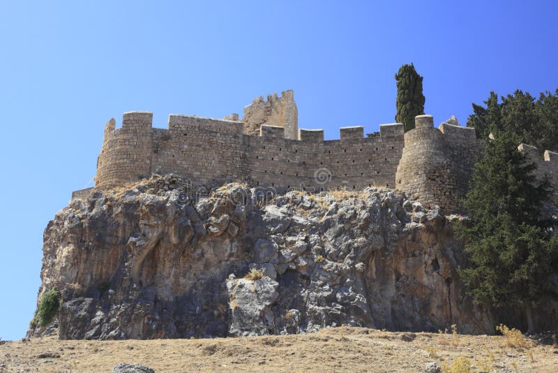 Greek castle stock image. Image of autumn, wall, exterior - 32956619