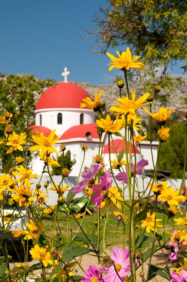 Greek Catholic Church in Crete, Greece Stock Photo - Image of church ...