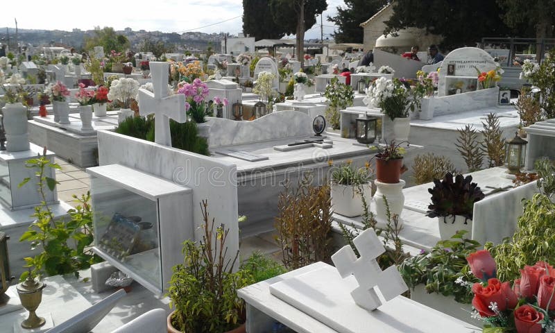 Greek cemetery stock photo. Image of greek, greece, heraklion - 84863132