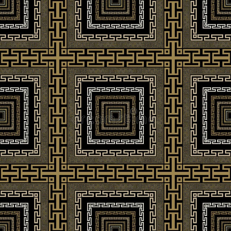 Greek Checkered Square Frames Seamless Pattern. Squares Vector ...