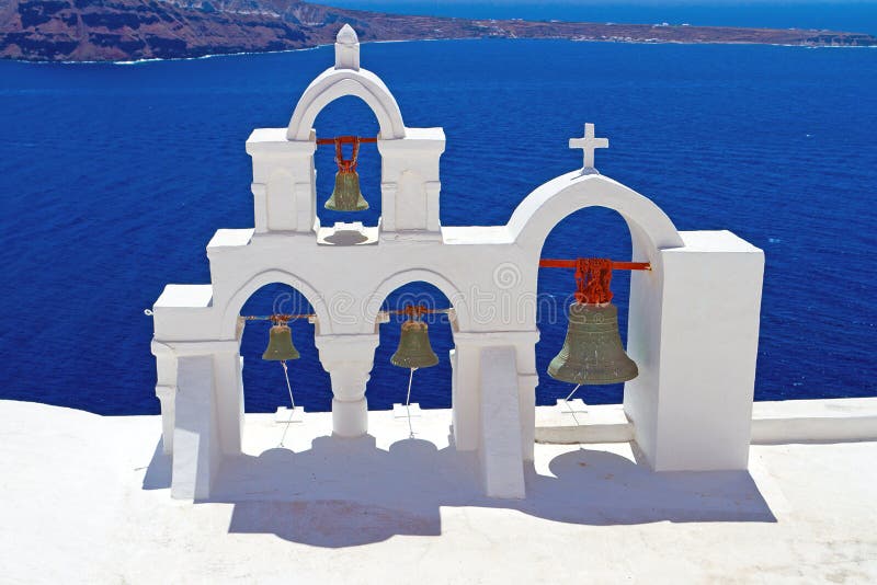 Greek church bells stock image. Image of cross, nature - 26285037