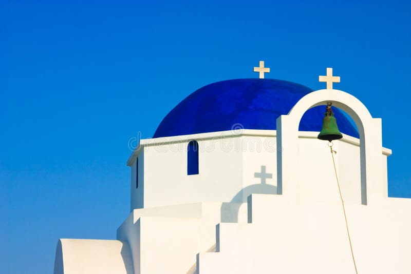 Greek Church Dome stock image. Image of cyclades, aegean - 7614001