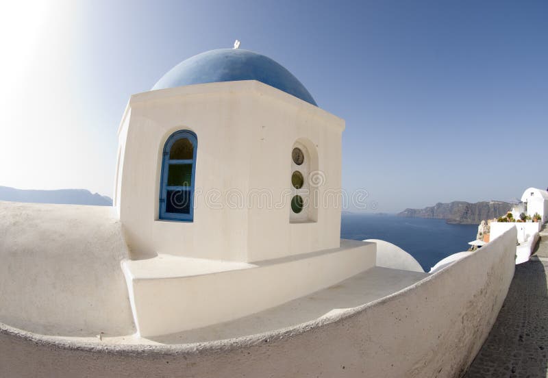 Greek Church Dome Santorini Stock Photo - Image of travel, dome: 2965360