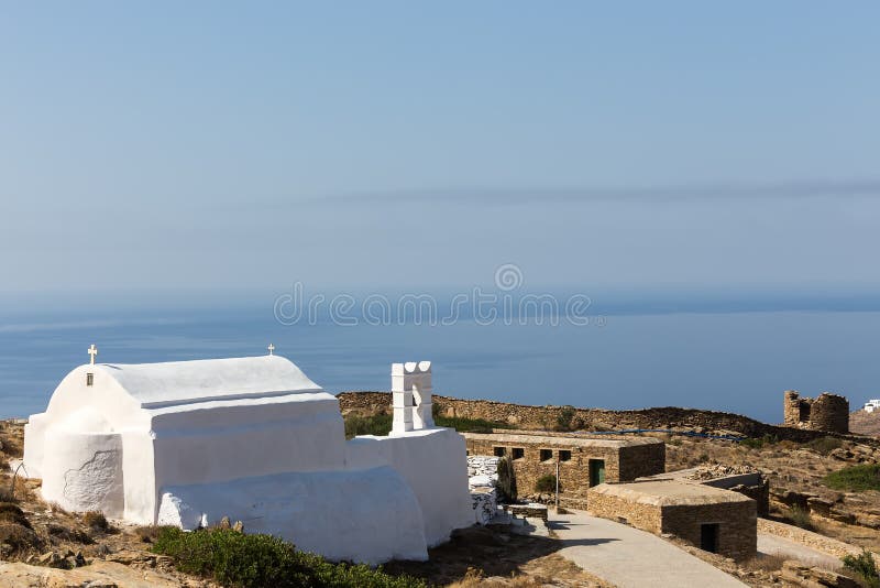 Greek Church in Ios Island, Greece Stock Image - Image of religion ...