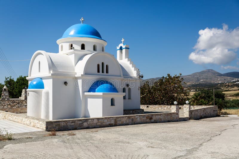 Greek church stock photo. Image of romantic, cyclades - 55882810