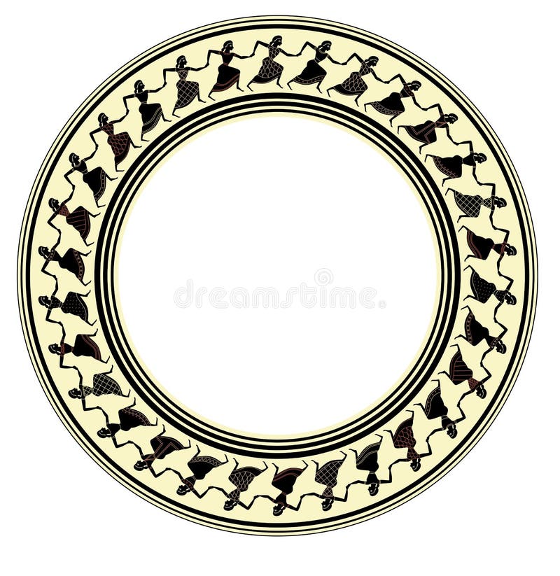 Greek Circle Border stock vector. Illustration of virgins - 90560910