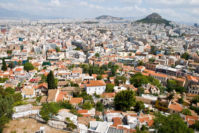 Greek city, Athens stock image. Image of tourism, sunny - 11437195