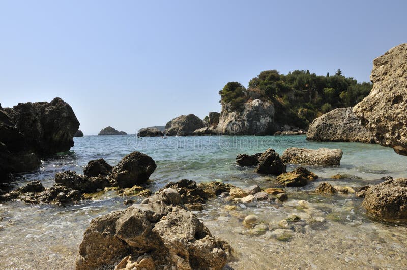 Greek coast stock photo. Image of water, untamed, ocean - 7908946