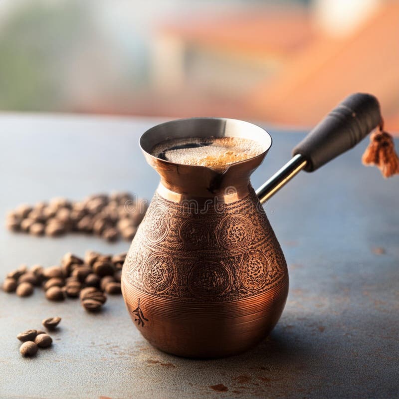 Greek coffee, AI generated stock illustration. Illustration of ...