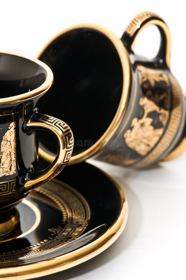 Greek coffee cups stock image. Image of taste, coffee - 12744529