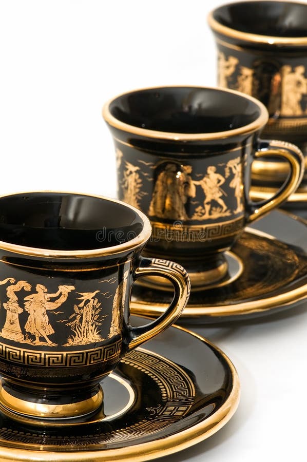 Greek coffee cups stock photo. Image of taste, cappuccino - 12744458