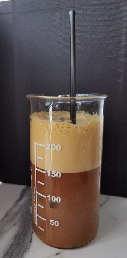 Greek Coffee Frape in Test Tube Stock Image - Image of iced, experiment ...
