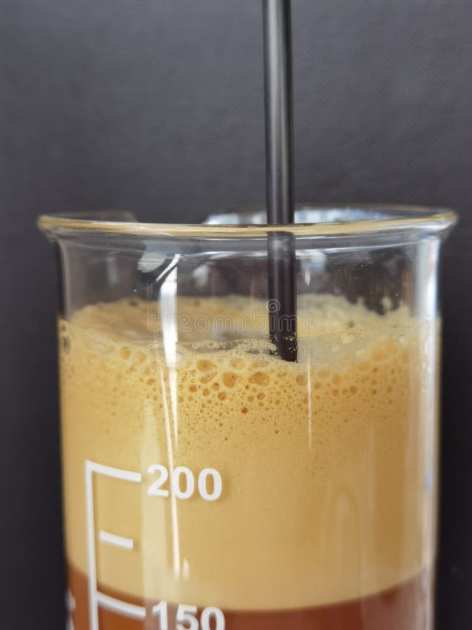 Greek Coffee Frape in Test Tube Stock Image - Image of glass, health ...