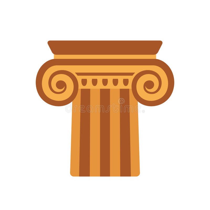 Ancient Greek Column. Greek Pilar Flat Vector Illustration. Stock ...