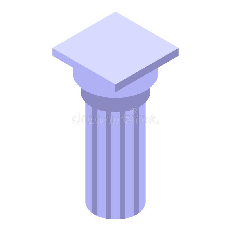 Greek Column Icon Isometric Vector. Rome History Stock Vector ...