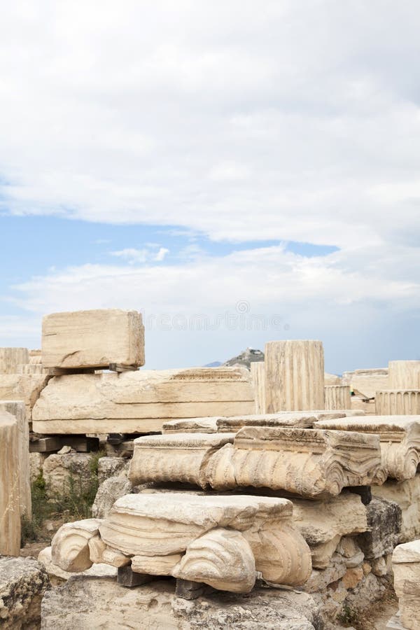 Greek Column stock image. Image of athens, monument, ruin - 43778543