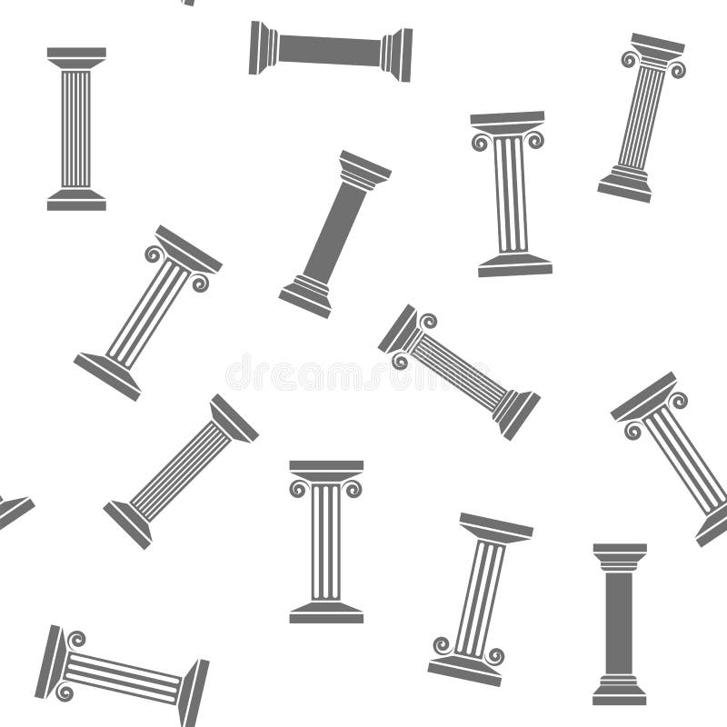 Greek Column Seamless Pattern Stock Vector - Illustration of greek ...