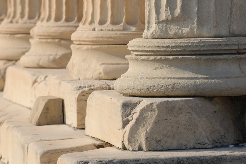 Greek columns stock image. Image of famous, majestic - 12194195